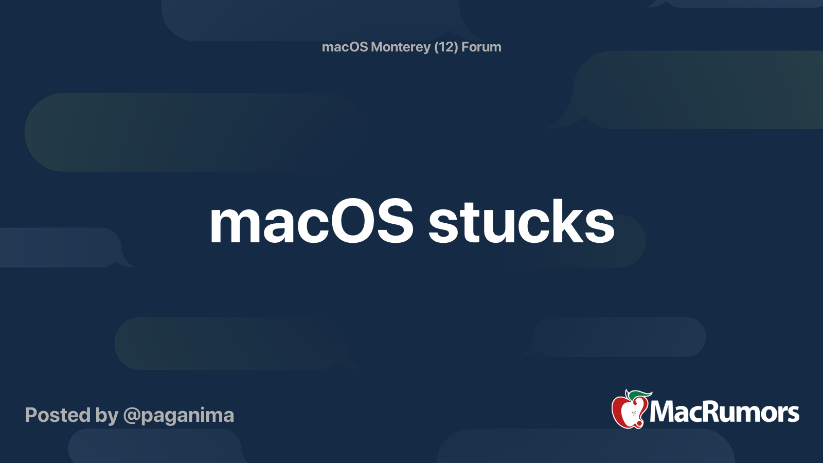 macOS stucks | MacRumors Forums