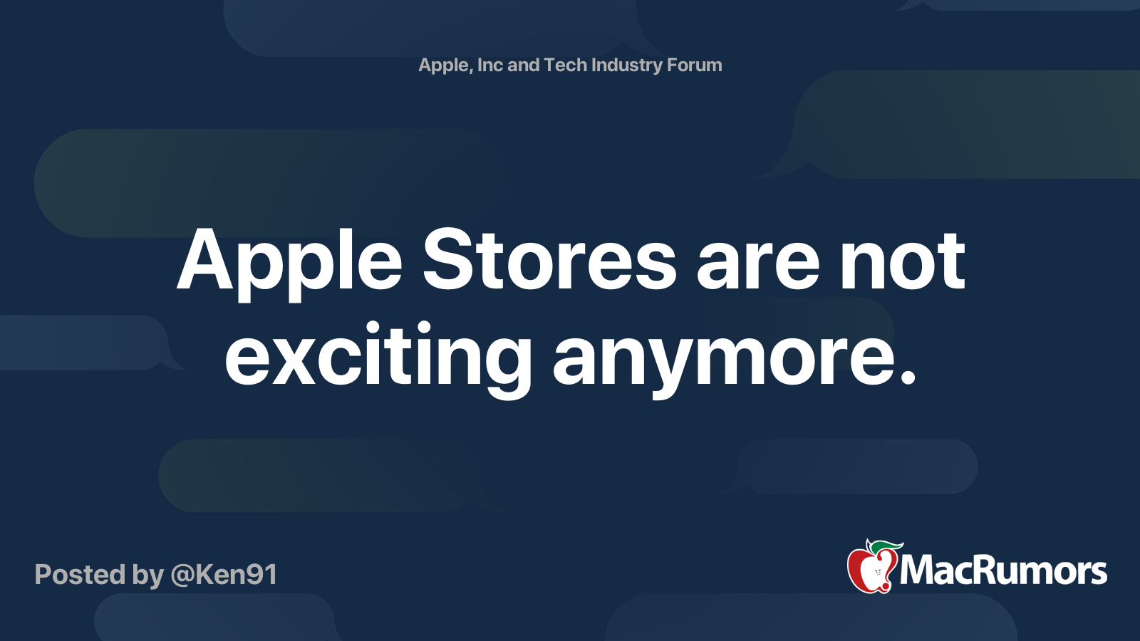 Apple Stores are not exciting anymore. | MacRumors Forums