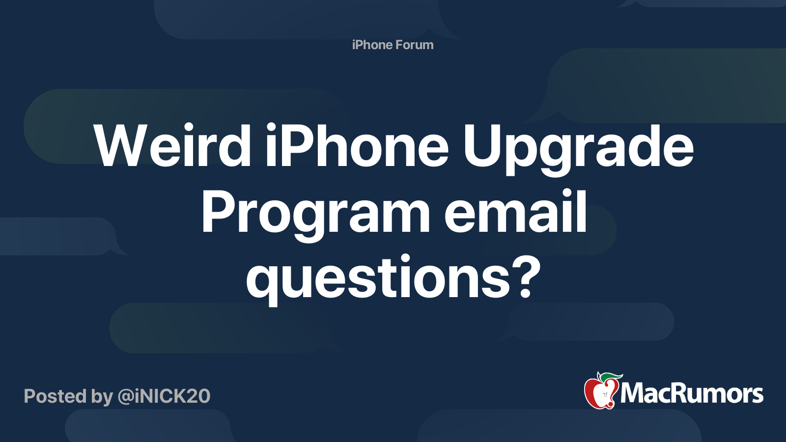 Weird iPhone Upgrade Program email questions? | MacRumors Forums