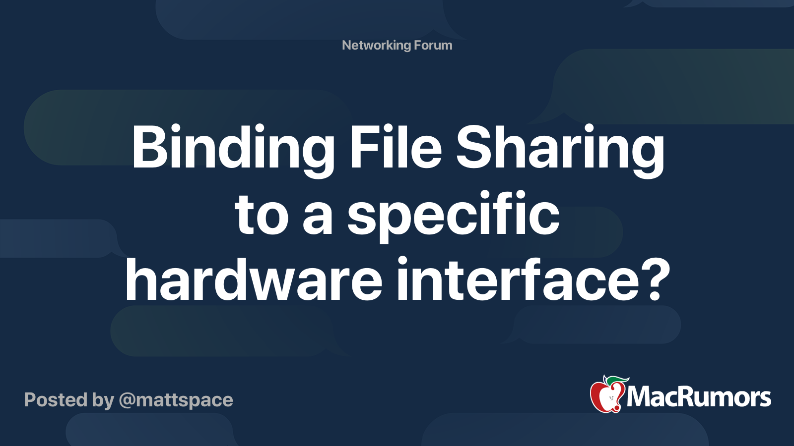 Binding File Sharing to a specific hardware interface? | MacRumors Forums