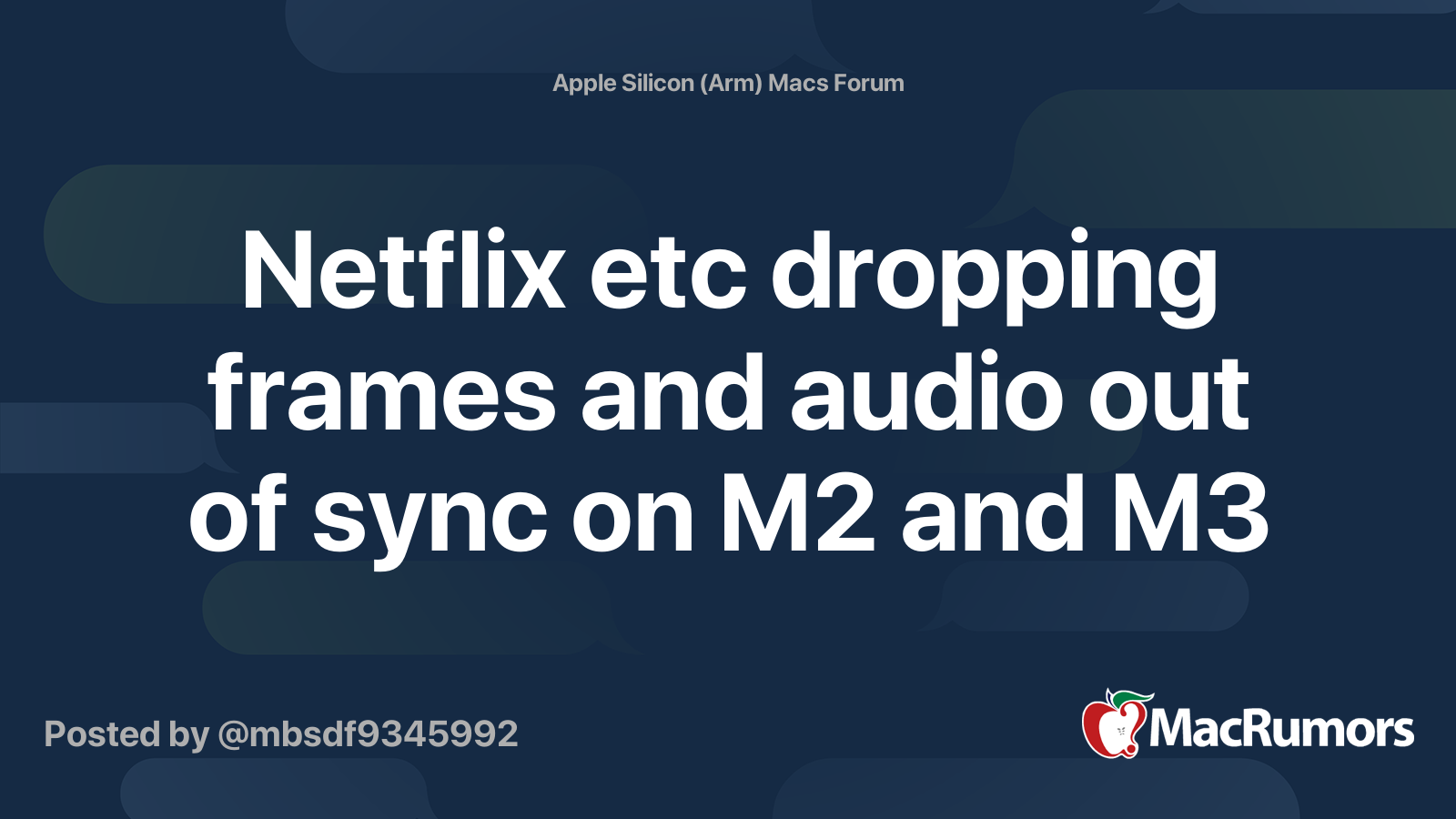 Netflix, etc., désynchronise les images et l'audio sur M2 et M3 - Nouvelles Du Monde