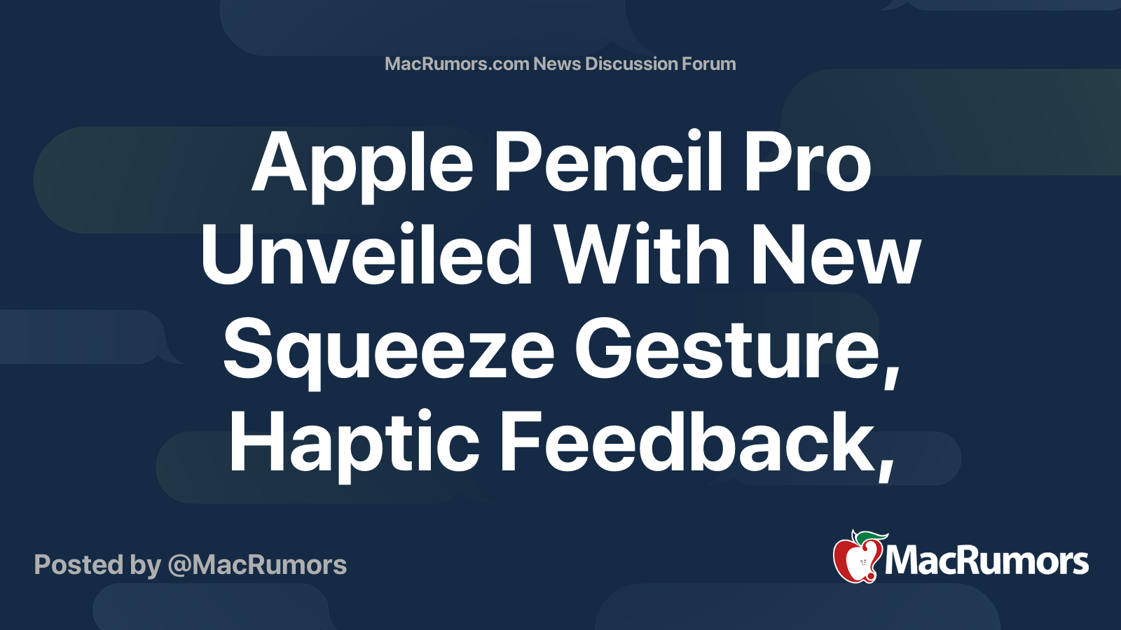 Apple Pencil Pro Unveiled With New Squeeze Gesture, Haptic Feedback ...