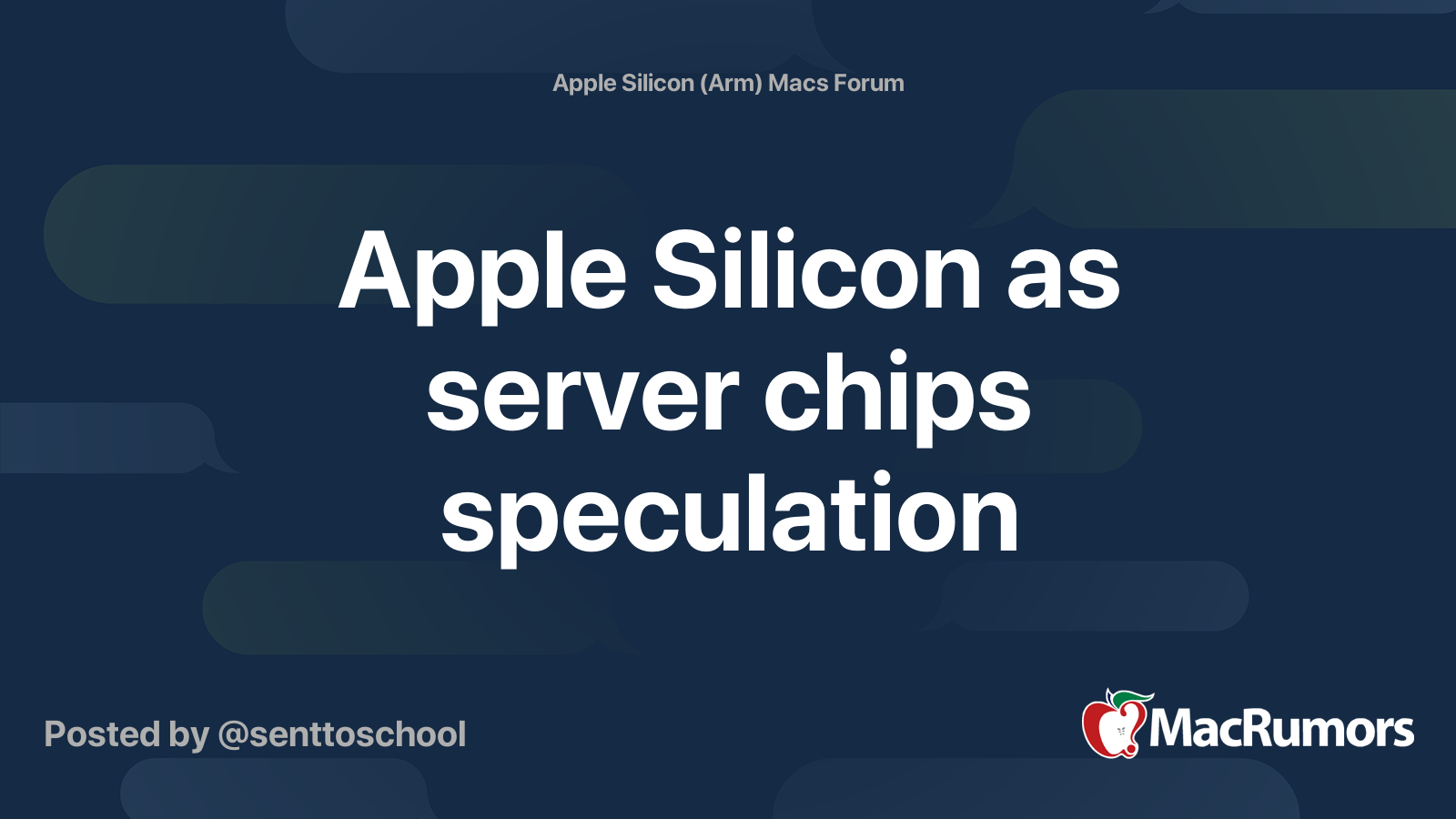 Apple Silicon as server chips speculation | MacRumors Forums