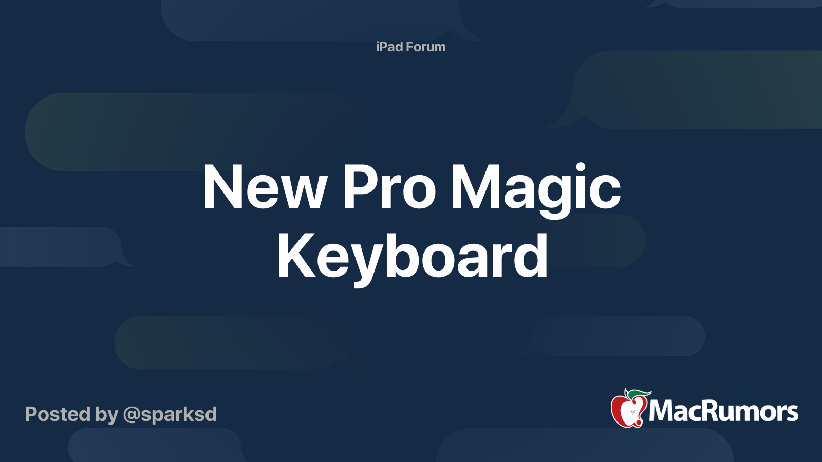 New Pro Magic Keyboard | MacRumors Forums