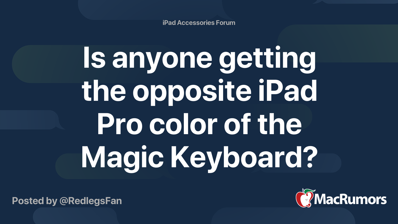 Is anyone getting the opposite iPad Pro color of the Magic Keyboard ...