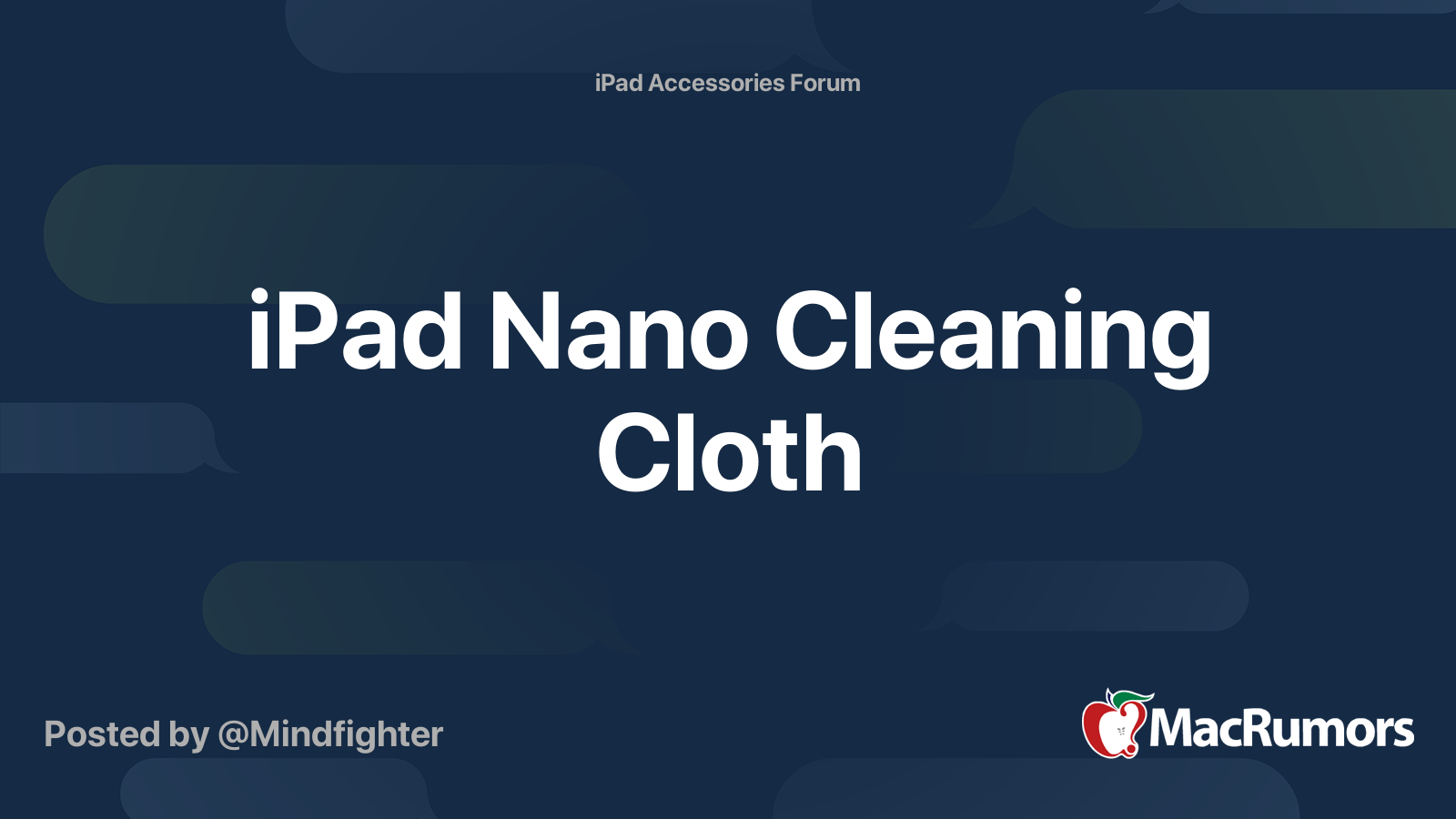 iPad Nano Cleaning Cloth | MacRumors Forums