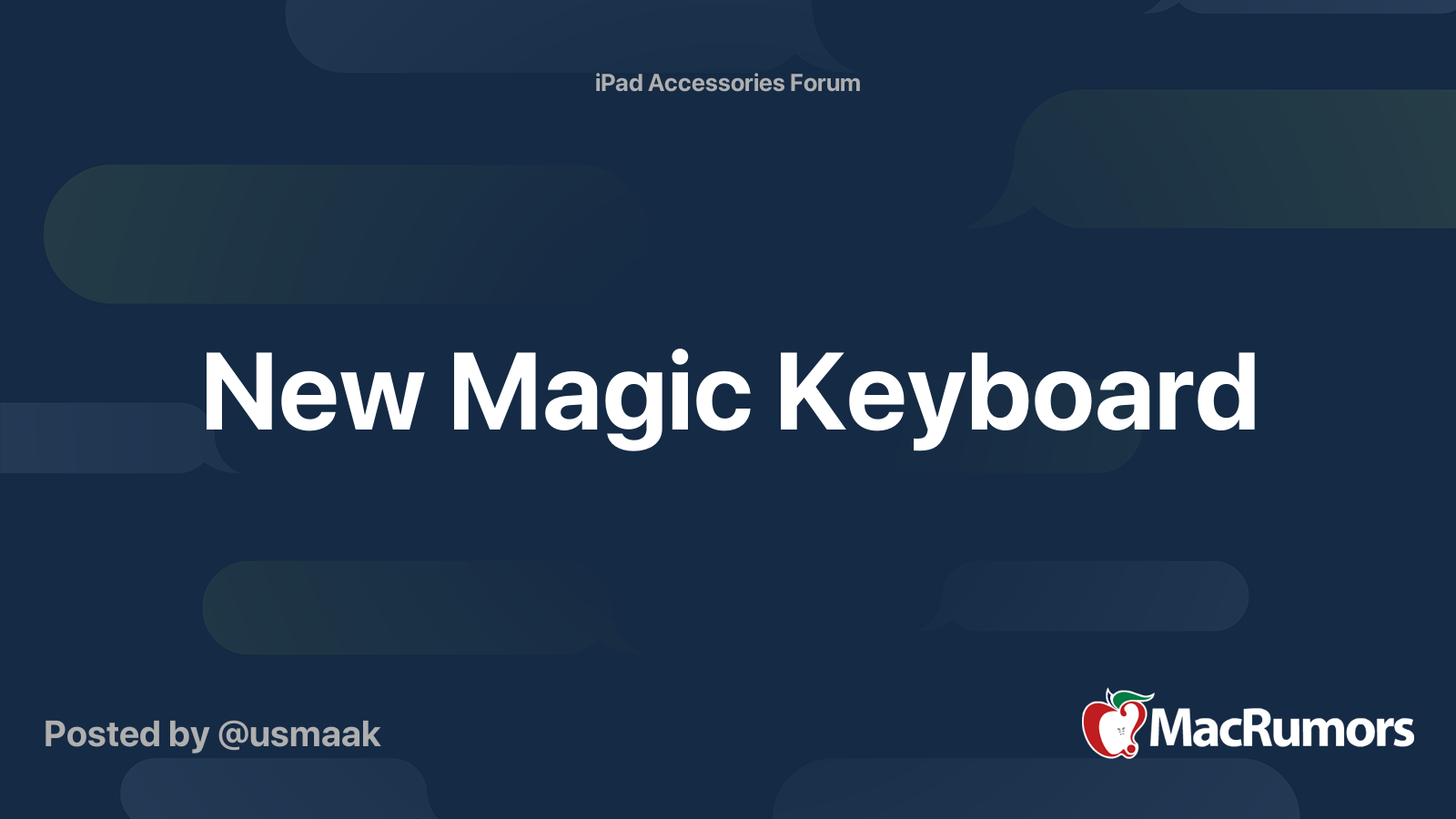 New Magic Keyboard | MacRumors Forums