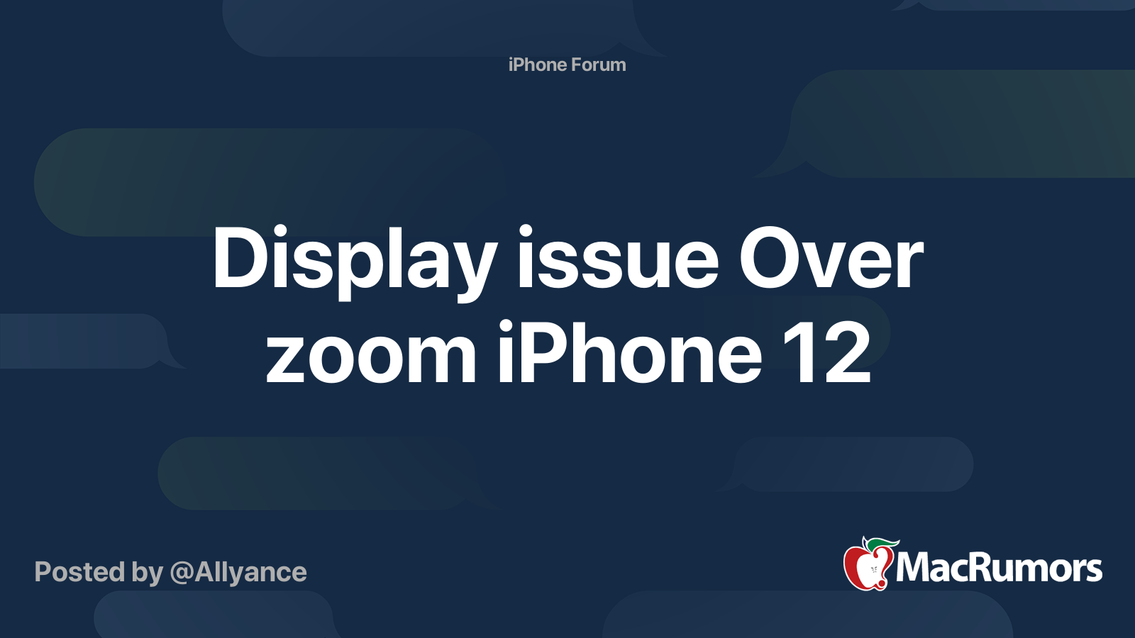 Display issue Over zoom iPhone 12 | MacRumors Forums