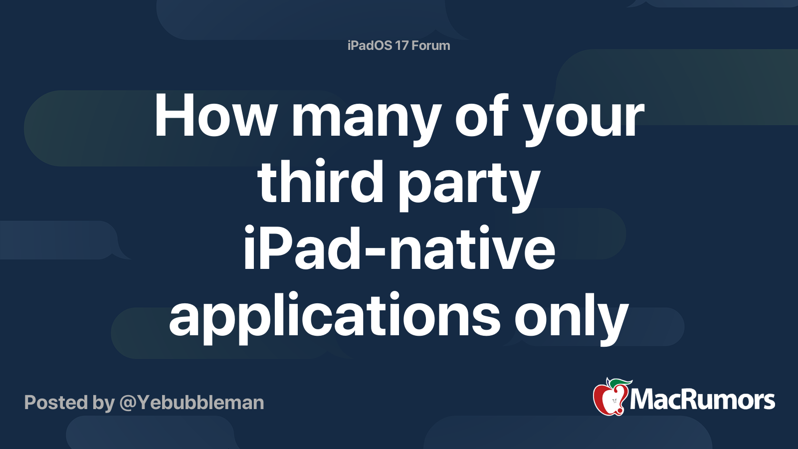 How Many Of Your Third Party Ipad Native Applications Only Work In Portrait Mode Macrumors Forums 3068