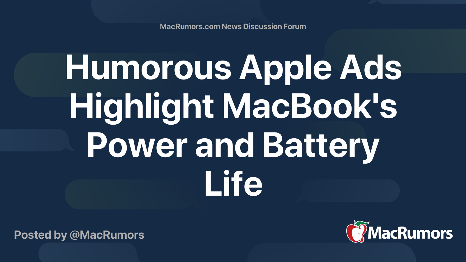 Humorous Apple Ads Highlight MacBook's Power and Battery Life ...