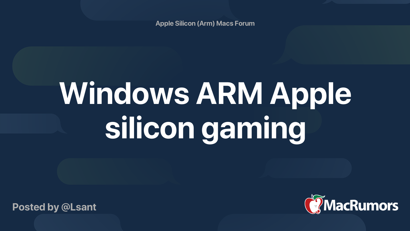 Windows ARM Apple silicon gaming | MacRumors Forums
