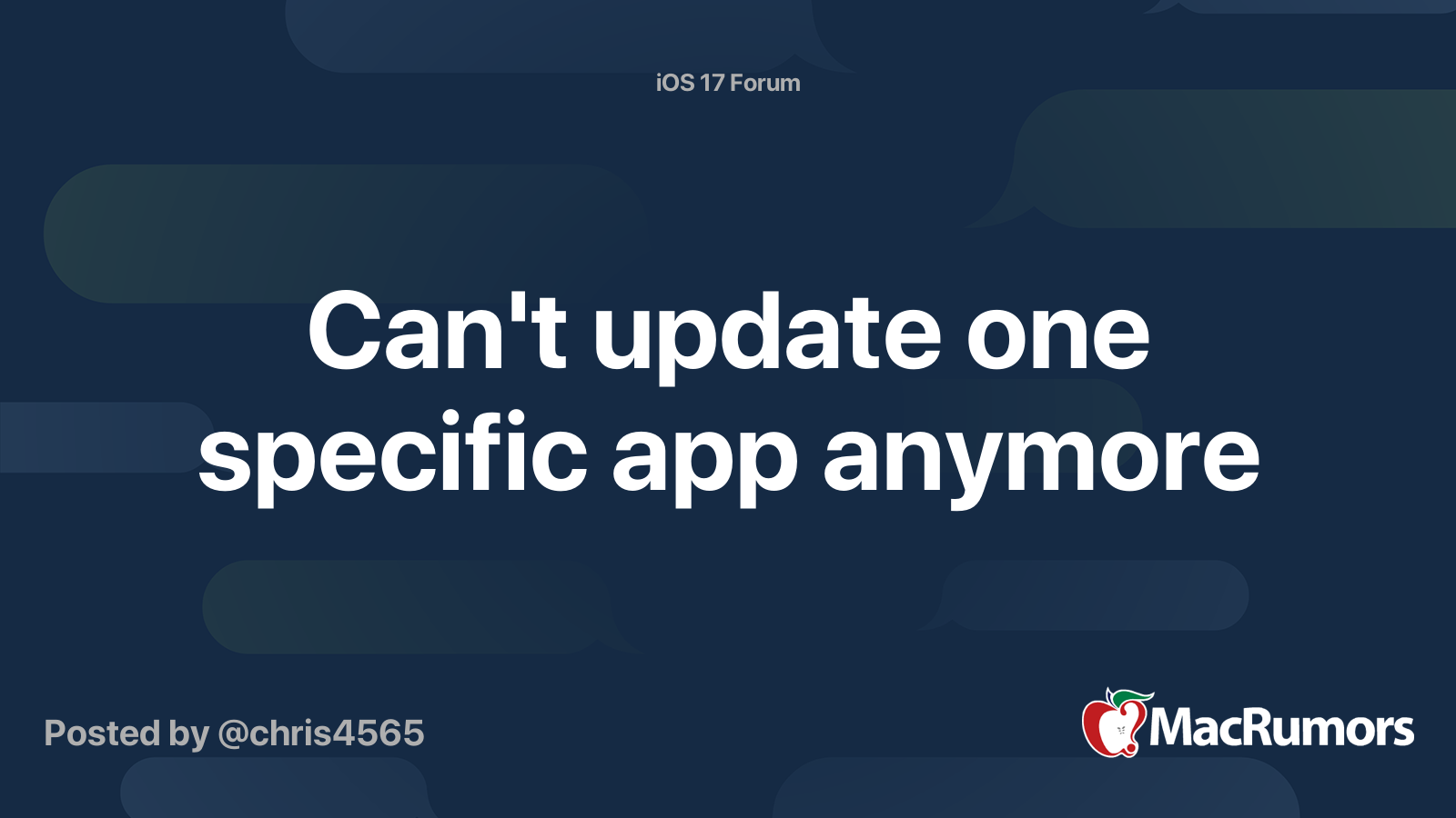 Can't update one specific app anymore | MacRumors Forums