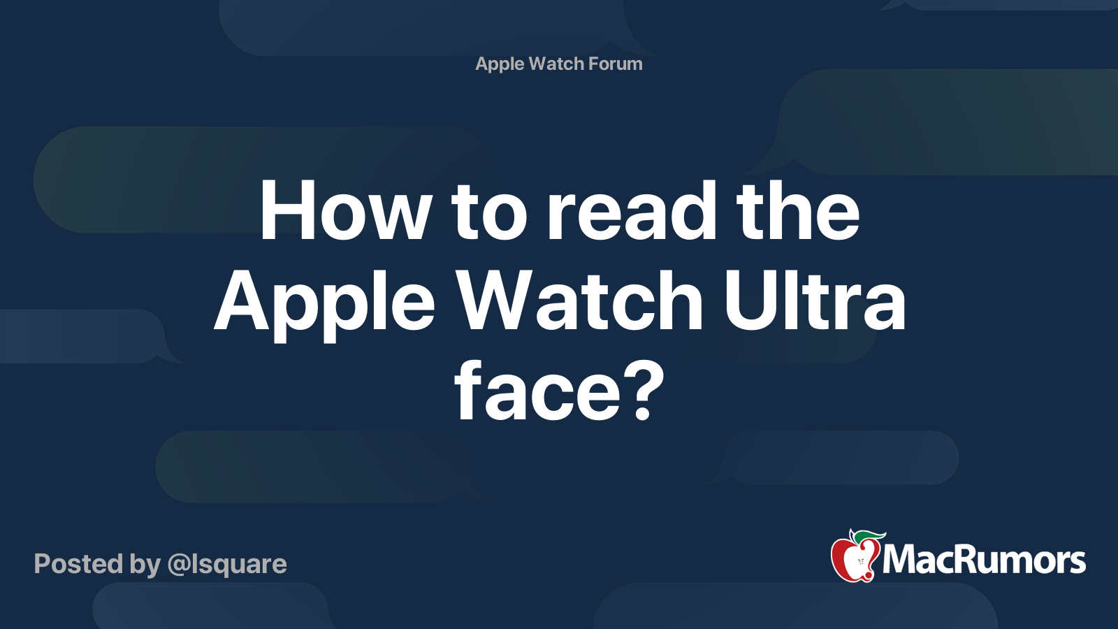How to read the Apple Watch Ultra face? | MacRumors Forums