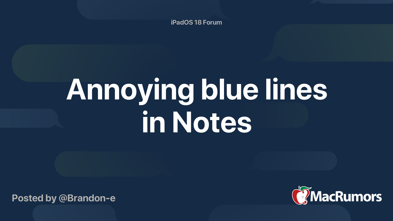 Annoying blue lines in Notes | MacRumors Forums