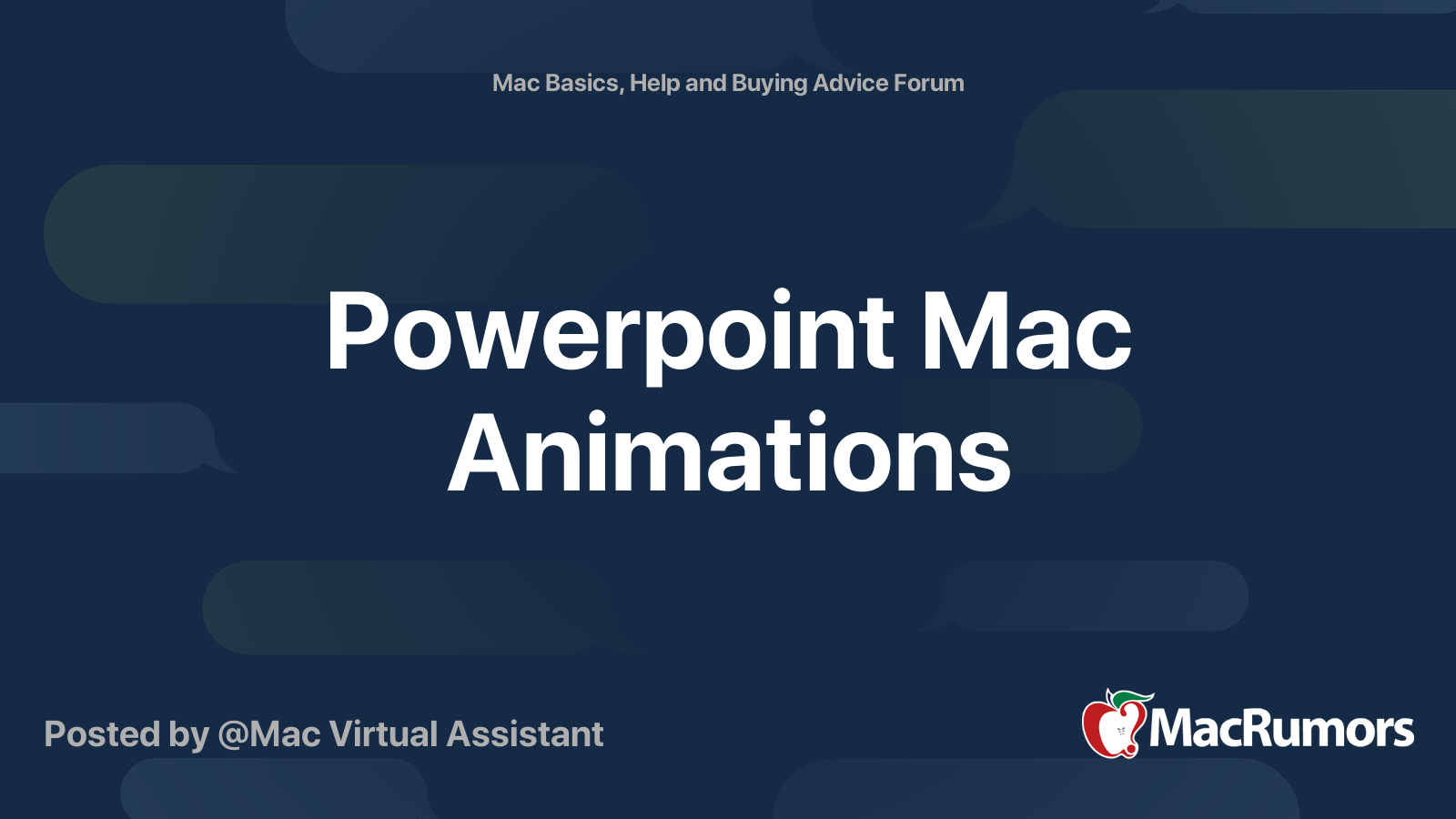 Powerpoint Mac Animations | MacRumors Forums
