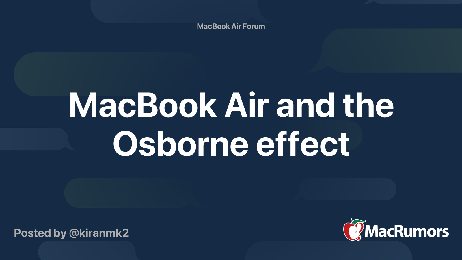 MacBook Air and the Osborne effect | MacRumors Forums
