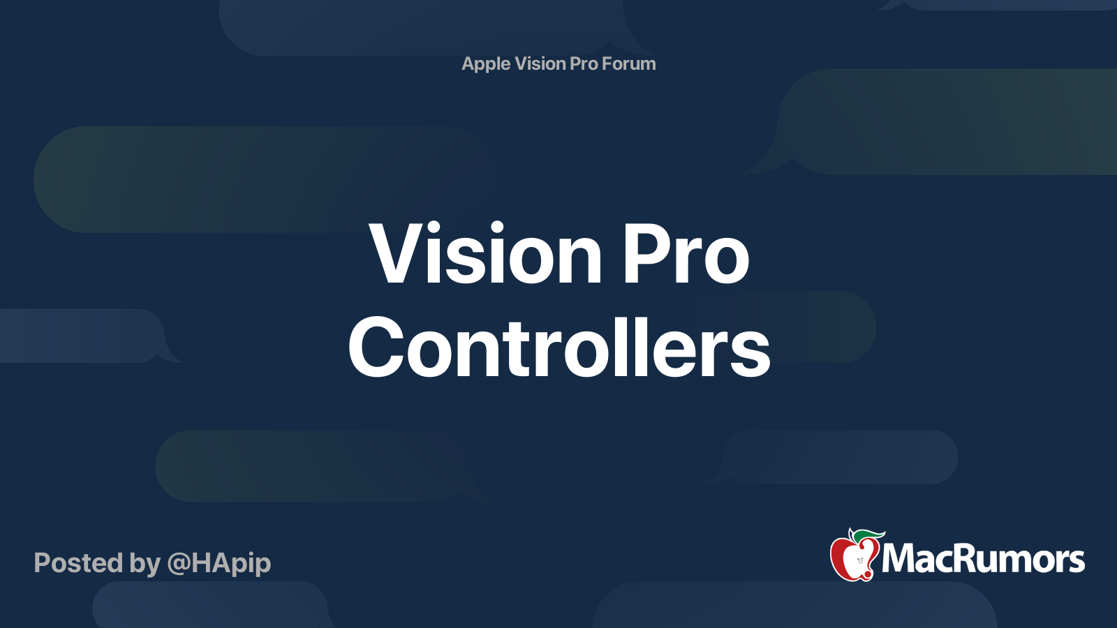 Vision Pro Controllers | MacRumors Forums