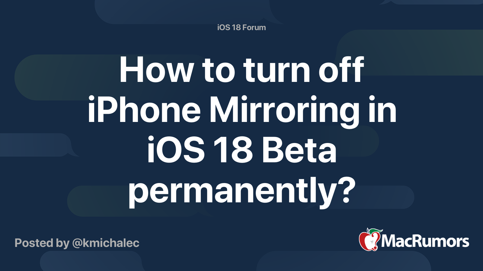 How to turn off iPhone Mirroring in iOS 18 Beta permanently ...
