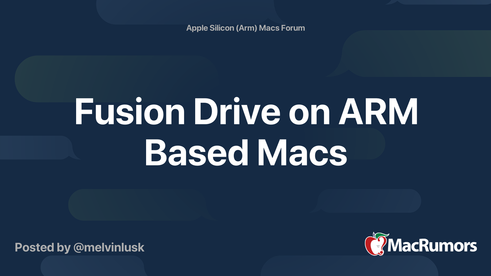 Fusion Drive on ARM Based Macs | MacRumors Forums