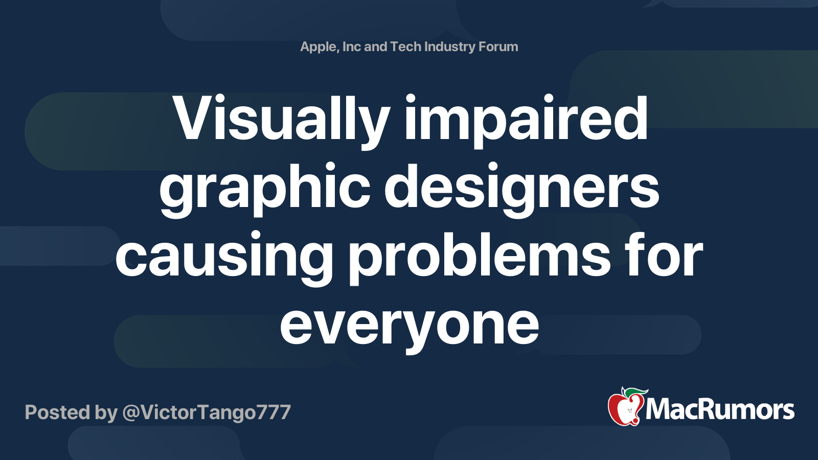 Visually impaired graphic designers causing problems for everyone ...