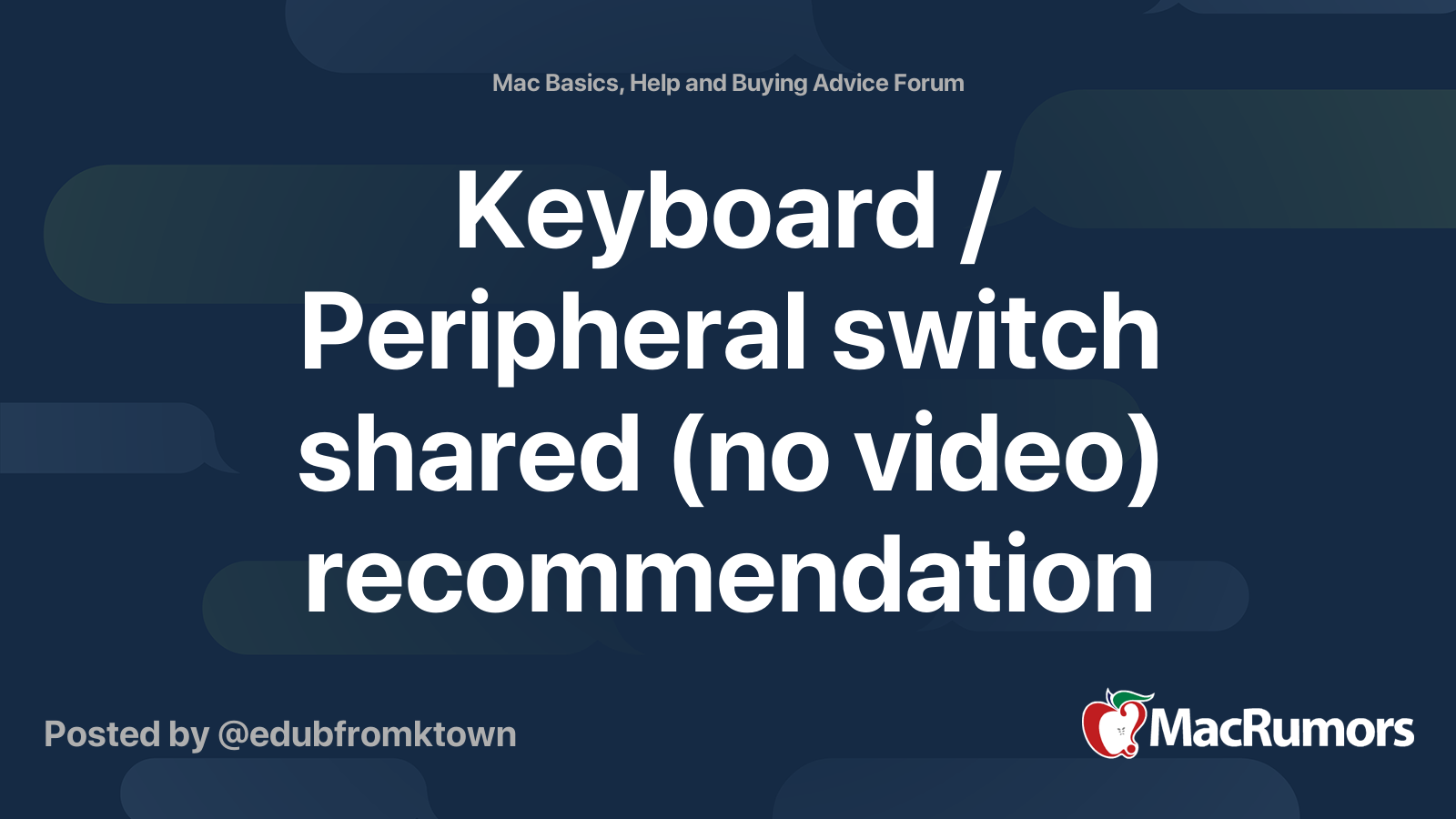Keyboard / Peripheral switch shared (no video) recommendation between ...
