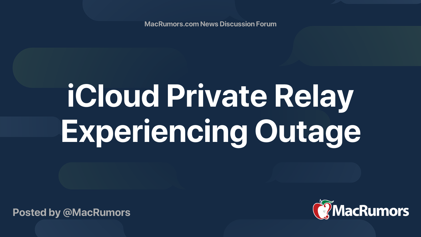 iCloud Private Relay Experiencing Outage | Page 2 | MacRumors Forums