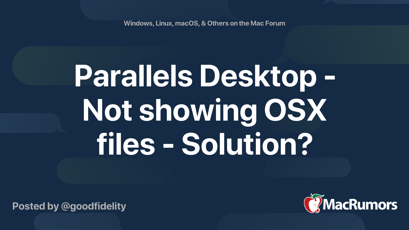 Parallels Desktop - Not showing OSX files - Solution? | MacRumors Forums