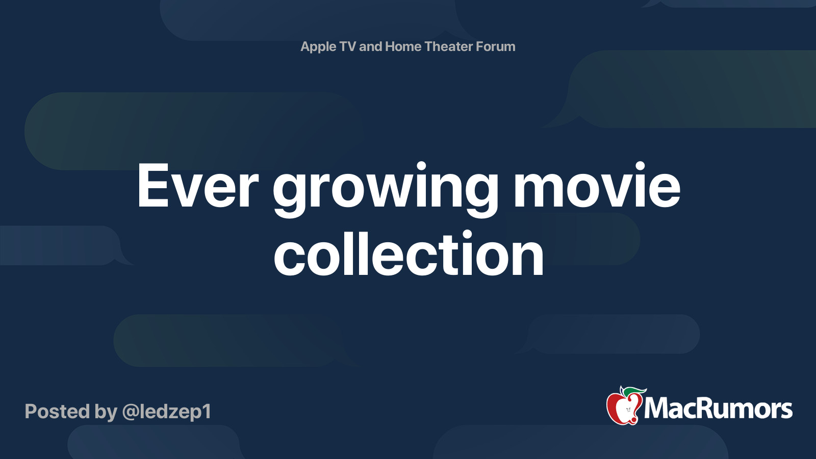 Ever growing movie collection | MacRumors Forums