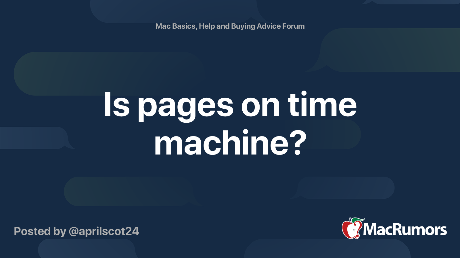 Is pages on time machine? | MacRumors Forums