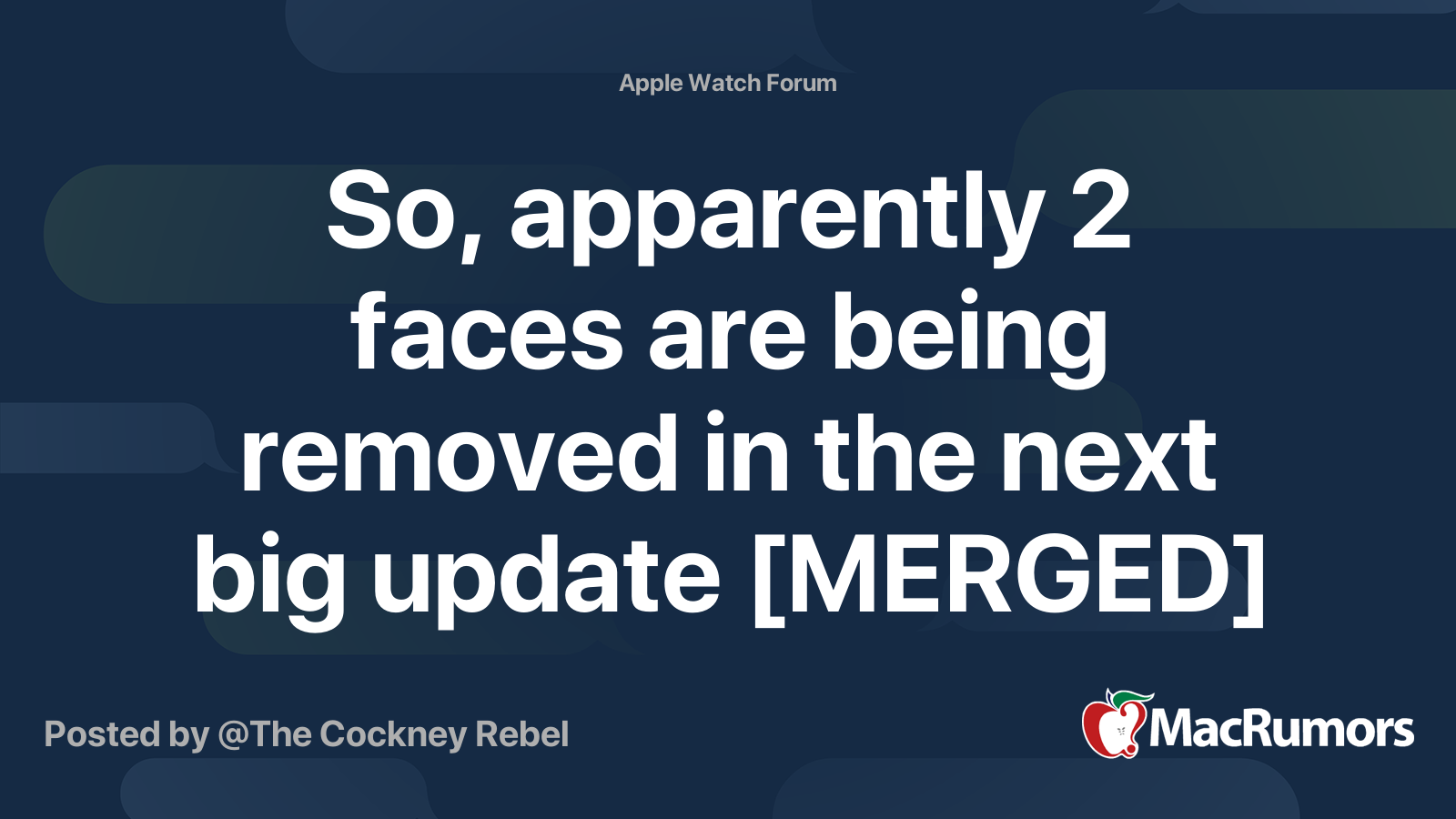 So, apparently 2 faces are being removed in the next big update [MERGED ...