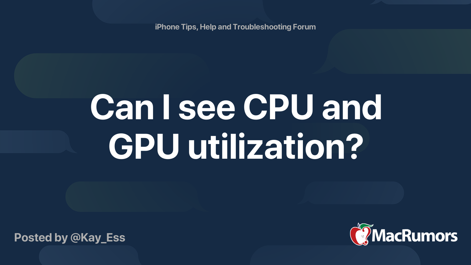 Can I See Cpu And Gpu Utilization Macrumors Forums 8296
