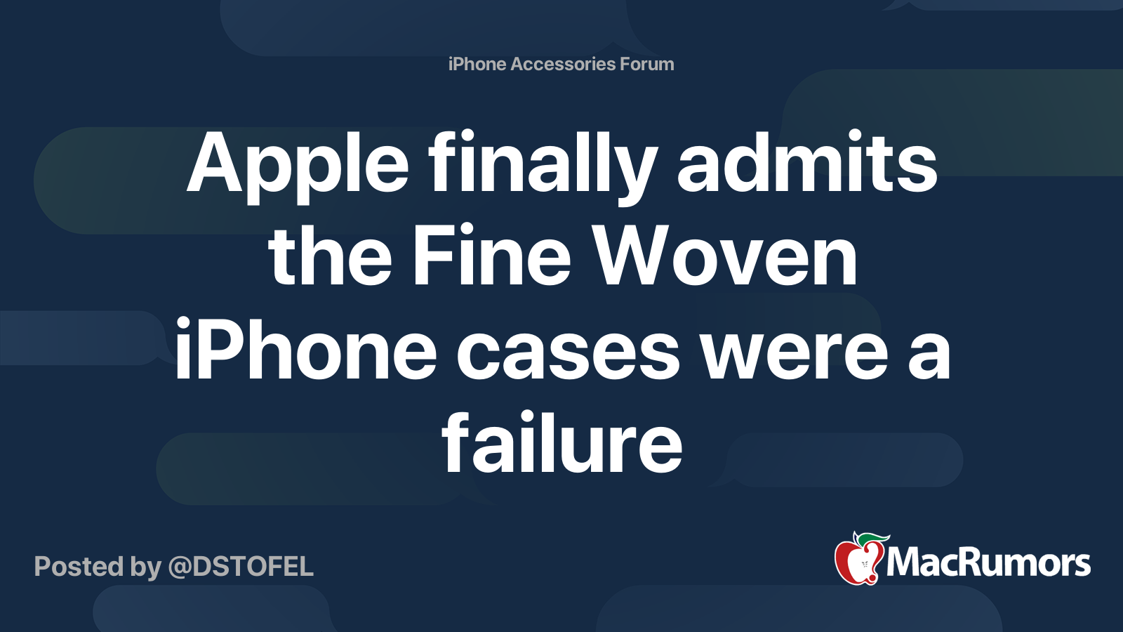 Apple finally admits the Fine Woven iPhone cases were a failure ...