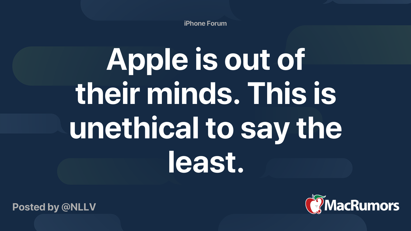 Apple is out of their minds. This is unethical to say the least. | Page ...