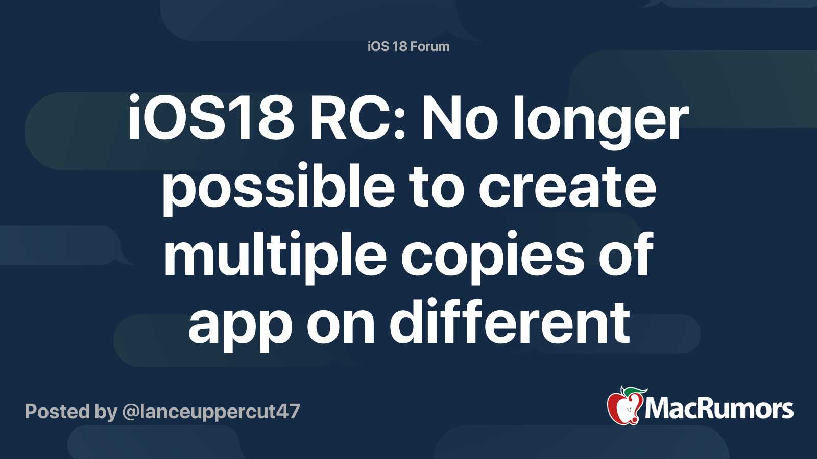 iOS18 RC: No longer possible to create multiple copies of app on different focus mode homepages ...
