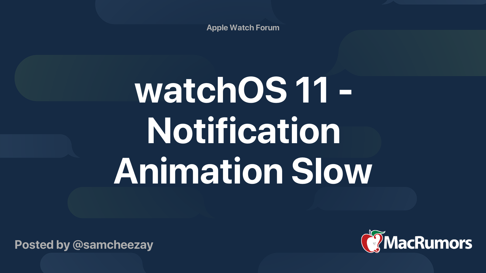 watchOS 11 - Notification Animation Slow | MacRumors Forums