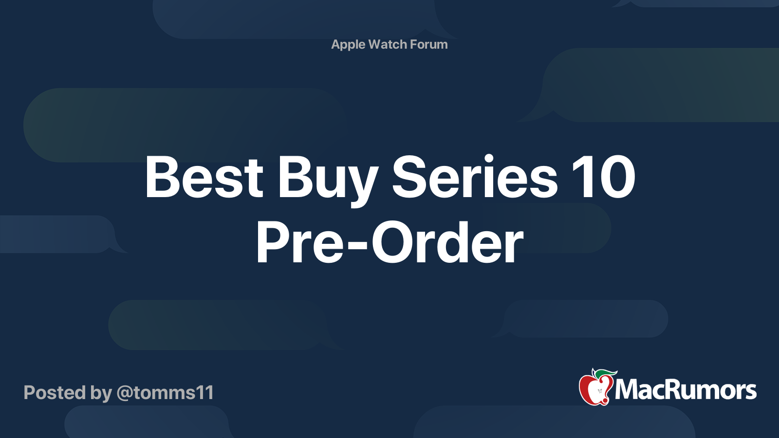 Best Buy Series 10 Pre-Order | MacRumors Forums