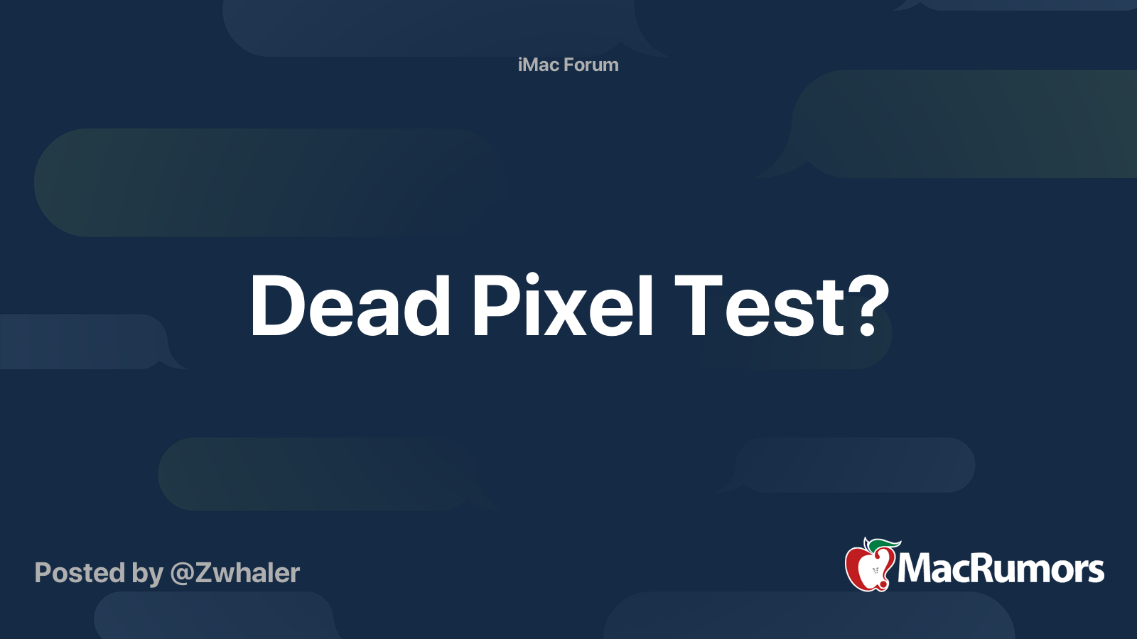 Dead Pixel Test? | MacRumors Forums