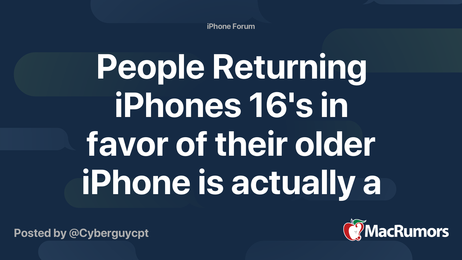 People Returning iPhones 16's in favor of their older iPhone is actually a flex For Apple ...