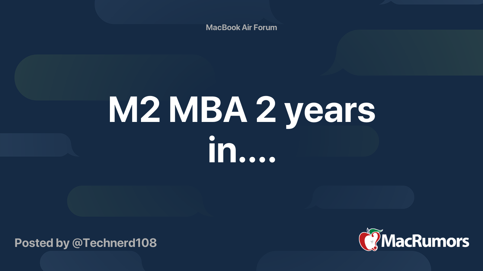 M2 MBA 2 years in.... | MacRumors Forums