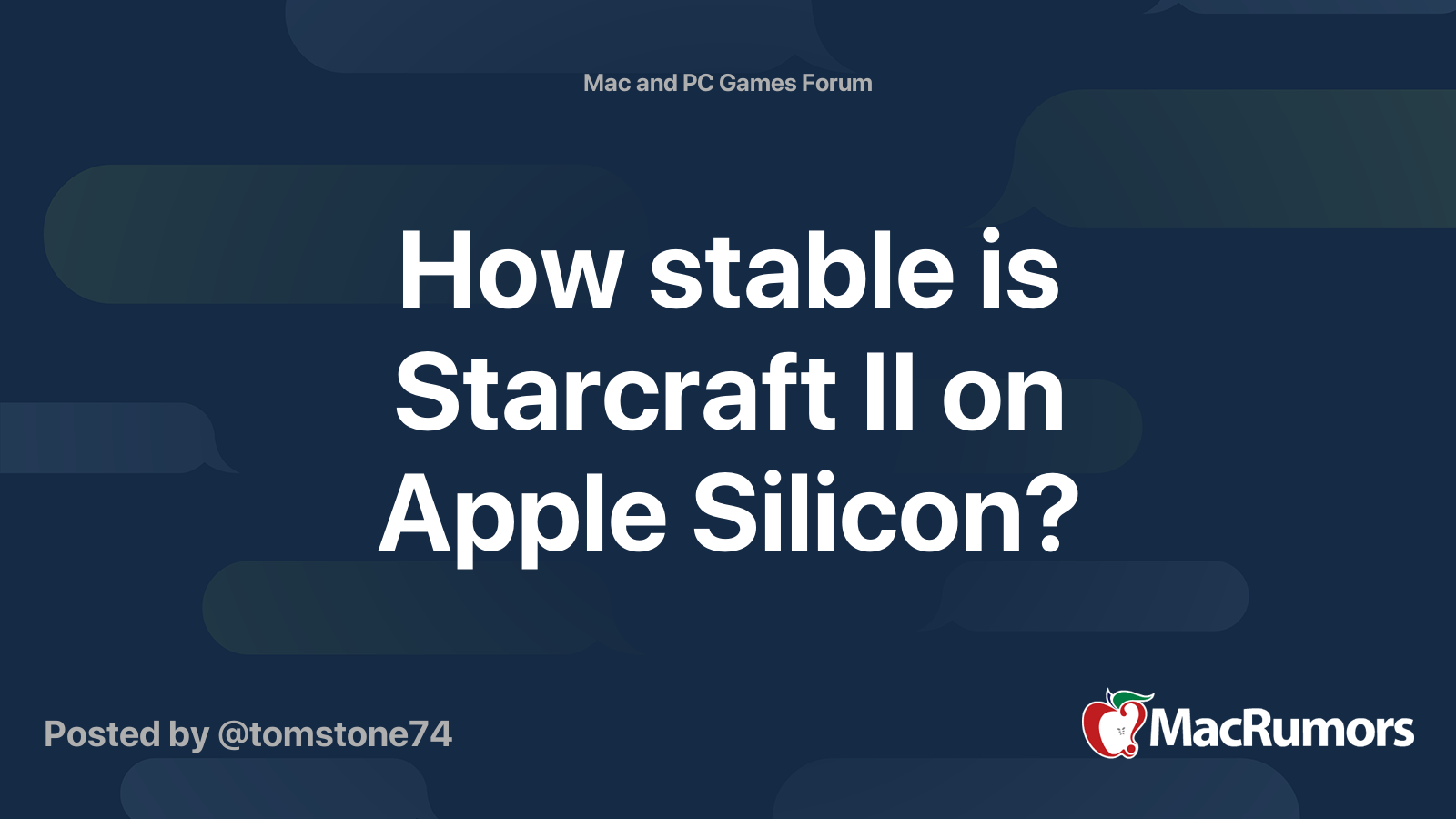 How stable is Starcraft II on Apple Silicon? | MacRumors Forums