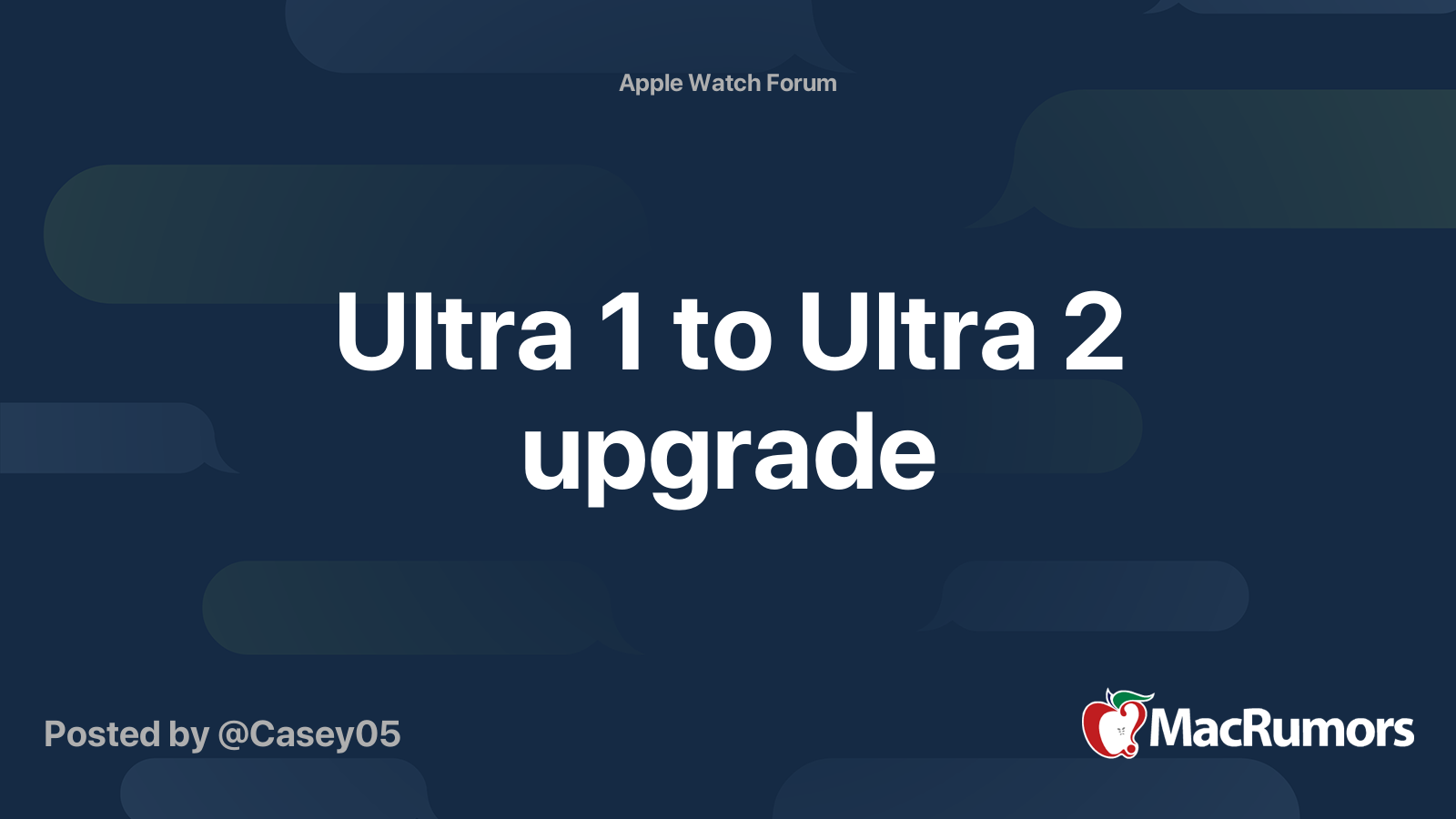Ultra 1 to Ultra 2 upgrade | MacRumors Forums