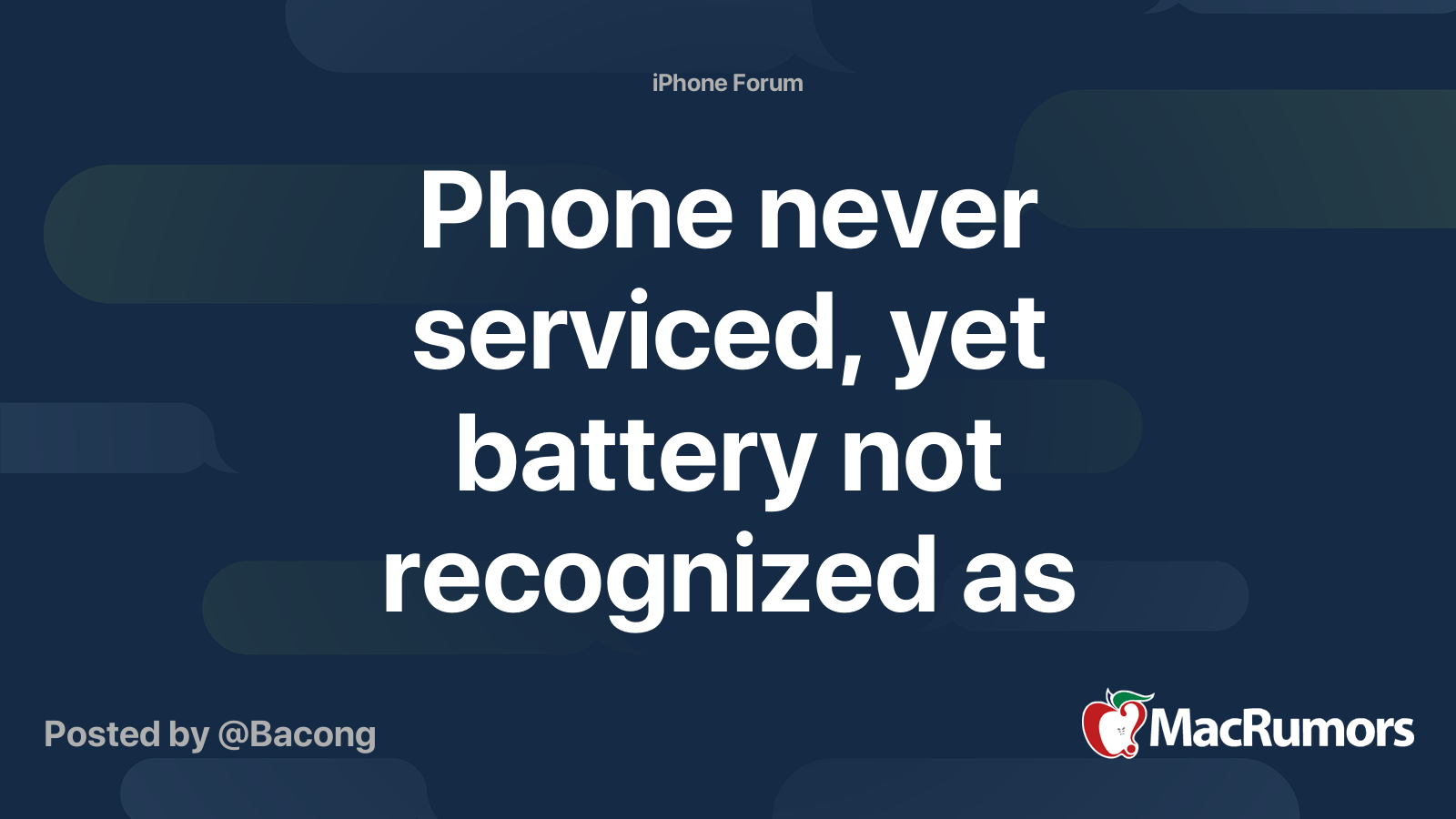 Phone never serviced, yet battery not recognized as genuine -- anyone experience this ...