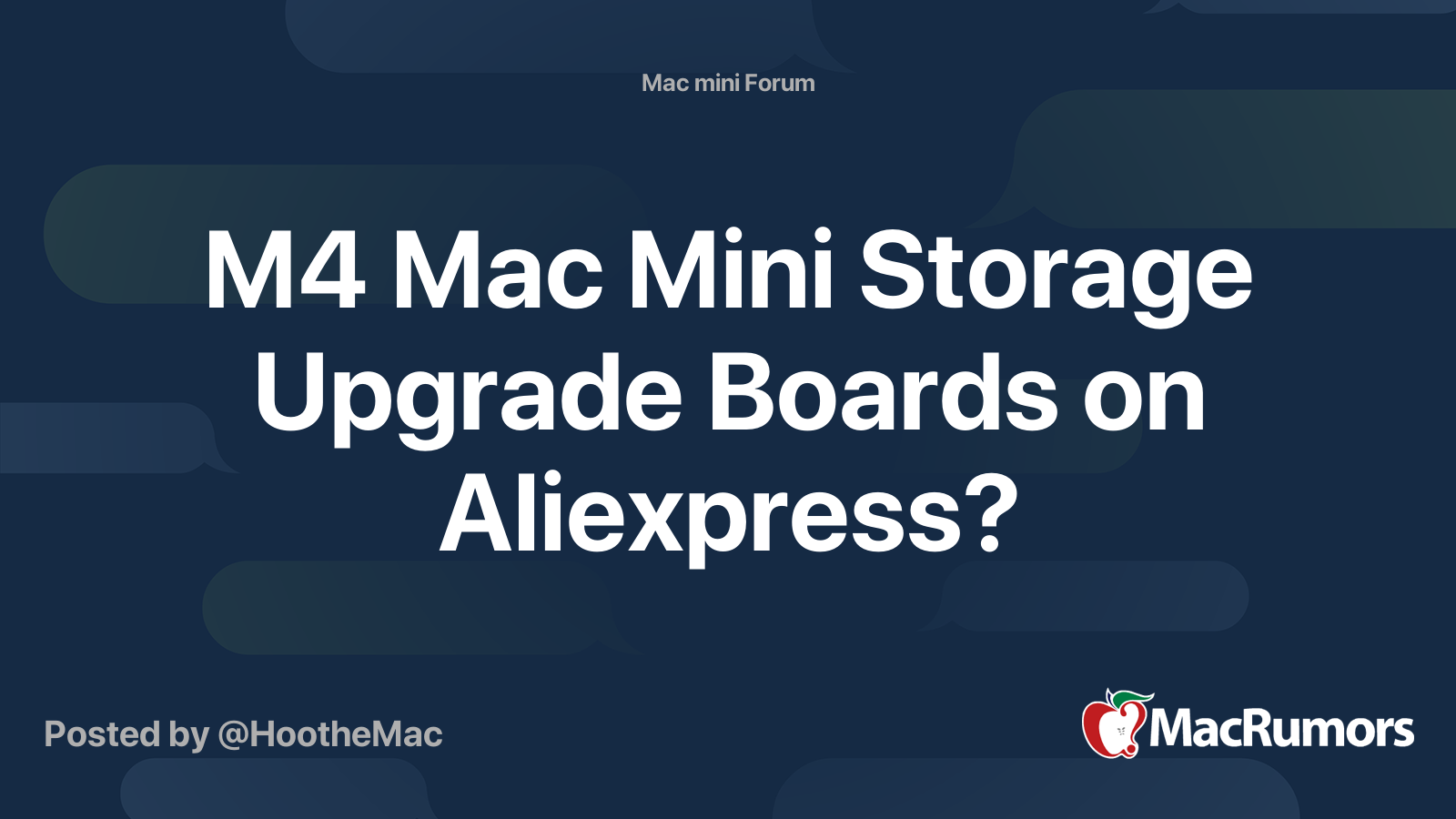 M4 Mac Mini Storage Upgrade Boards on Aliexpress? | MacRumors Forums
