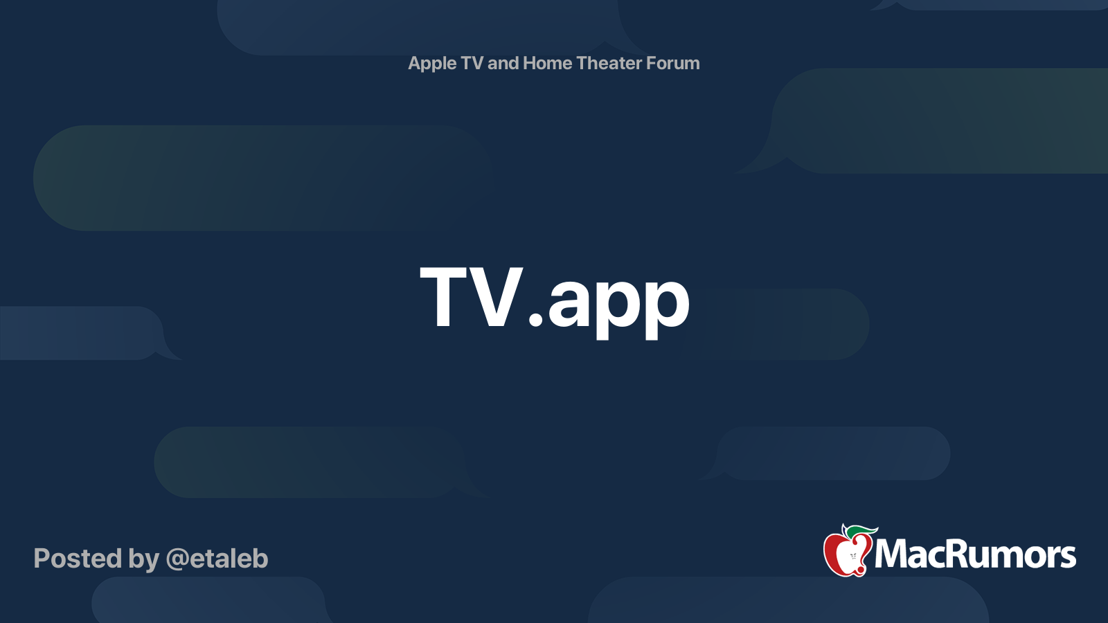 TV.app | MacRumors Forums