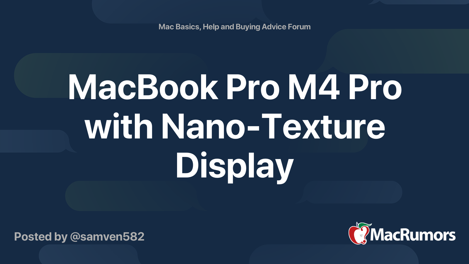 MacBook Pro M4 Pro with Nano-Texture Display | MacRumors Forums