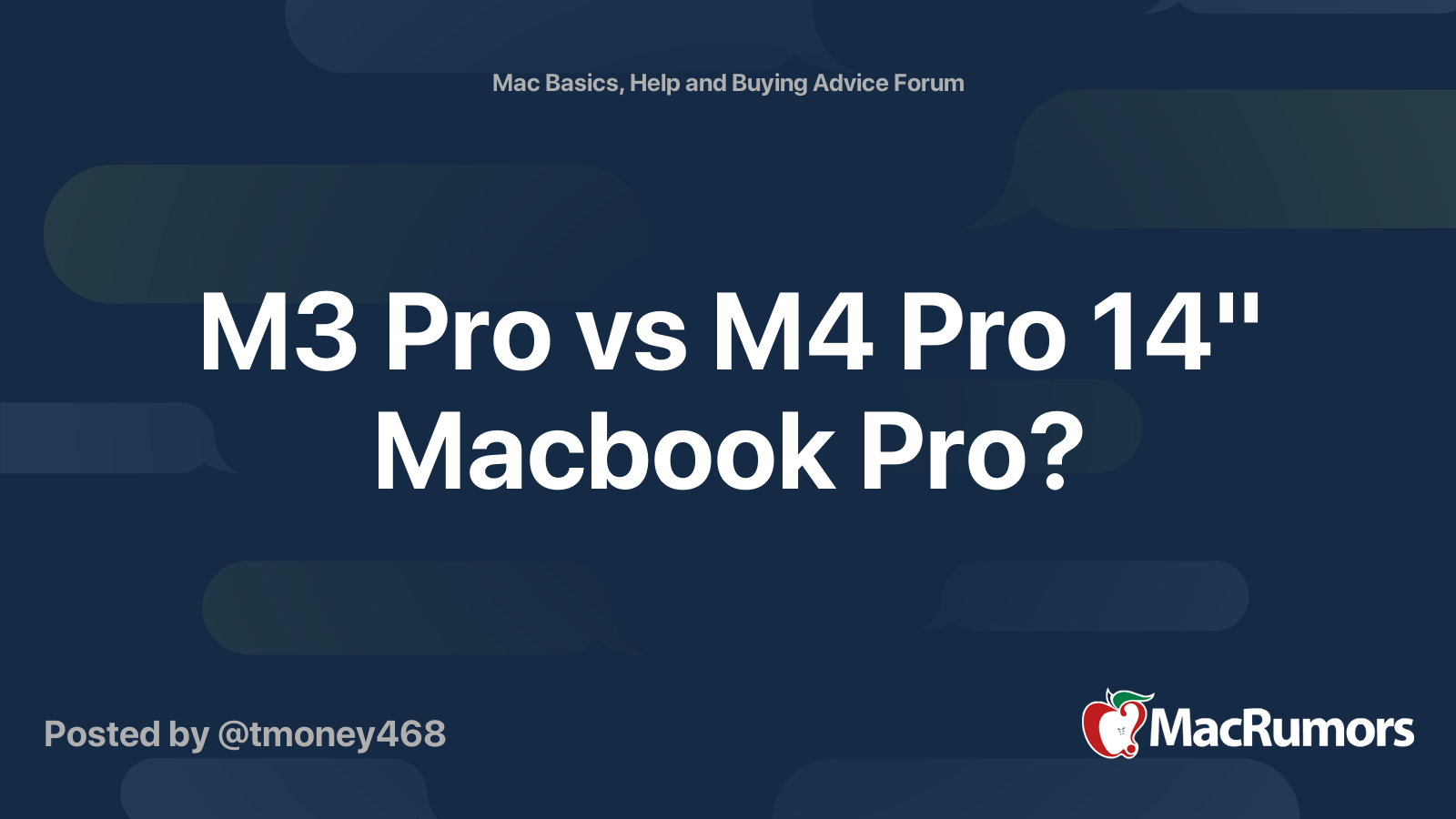 M3 Pro vs M4 Pro 14" Macbook Pro? | MacRumors Forums