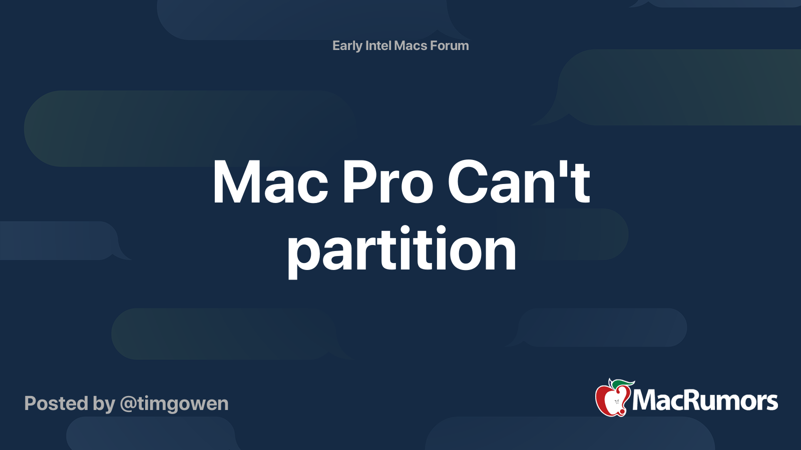 Mac Pro Can't partition | MacRumors Forums