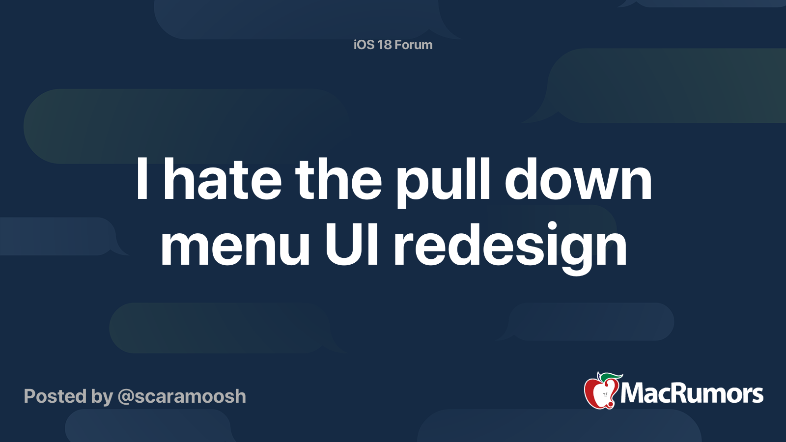 I hate the pull down menu UI redesign | MacRumors Forums