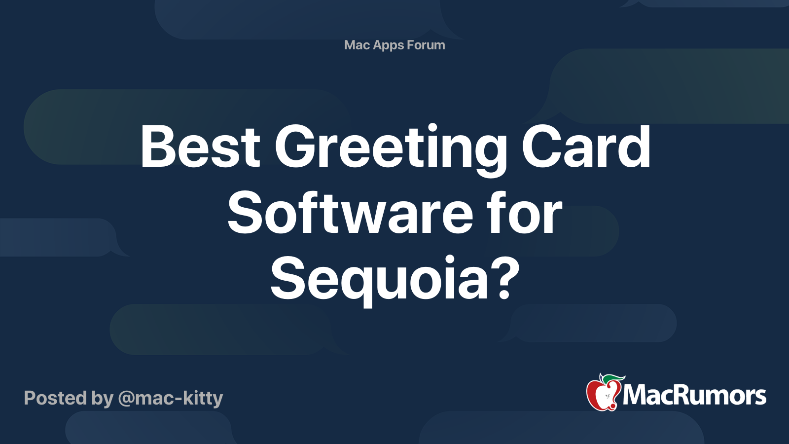 Best Greeting Card Software for Sequoia? | MacRumors Forums