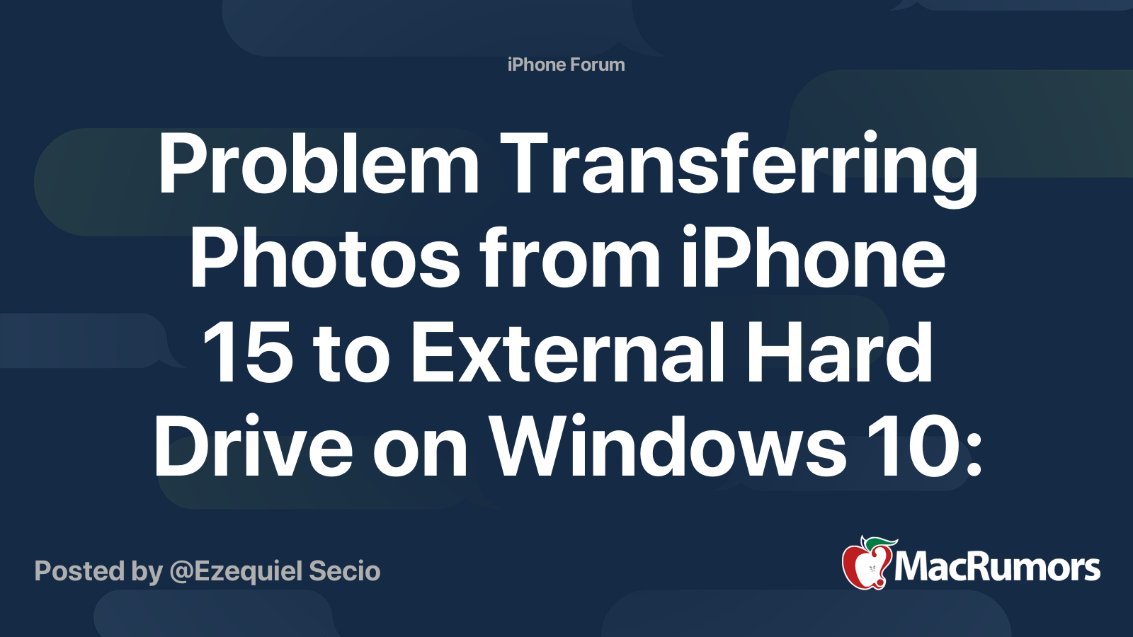 Problem Transferring Photos from iPhone 15 to External Hard Drive on Windows 10: Files Missing ...